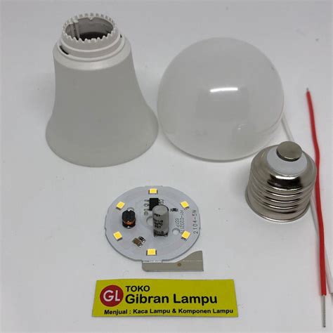 Jual Paket Lampu Led 5 Watt Rakitan Polos Rakit Satu Set Lampu Led