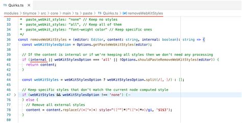 Webkit Styles Should Also Be Removed When Pastewebkitstyles Option