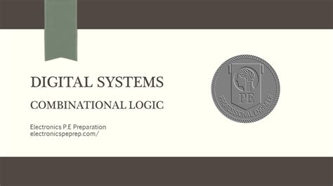 Electronics Pe Prep Combinational Logic Youtube