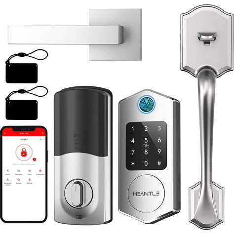Smonet Smart Front Door Lock Set Keyless Entry Door Lock With Handle