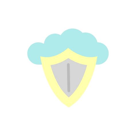 Cloud Shield Vector Icon Illustration 23039711 Vector Art At Vecteezy