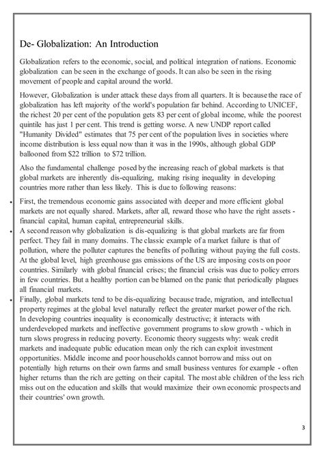 What Is De Globalization And Its Examples Pdf