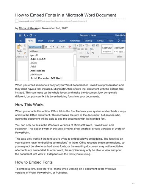 how to embed fonts in a microsoft word document download free pdf
