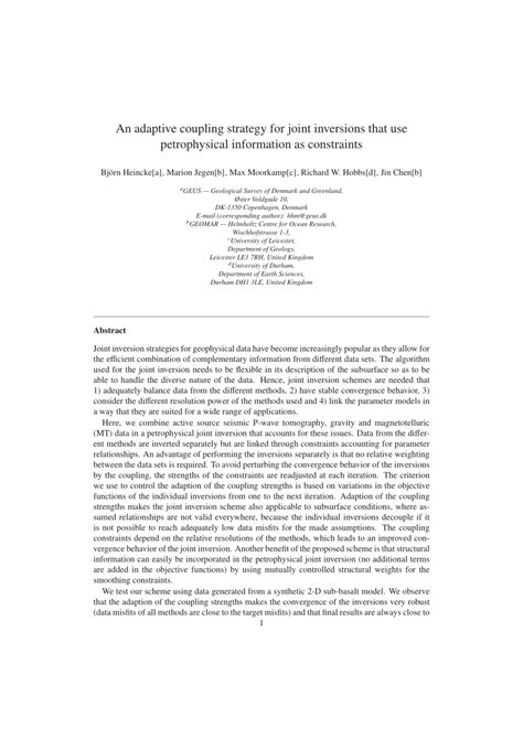 pdf an adaptive coupling strategy for joint inversions that use