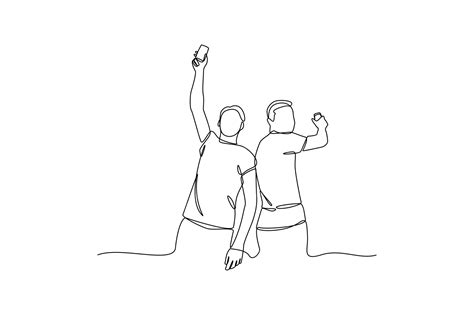 Hanging Out With Friend Hang Out Minimalist Concept Simple Continuous