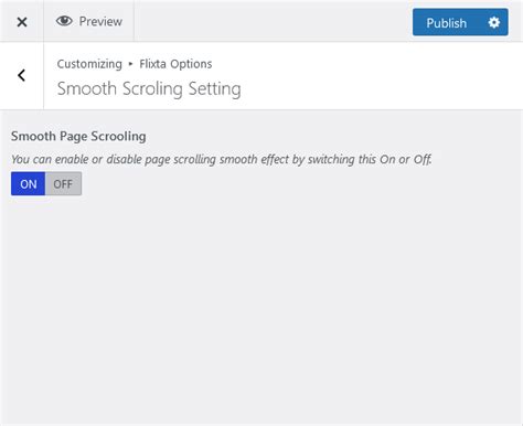 Smooth Scrolling Setting Rstheme