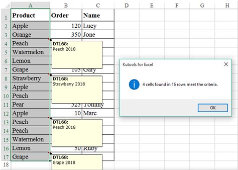 Filter All Cells With Comments By Using Only One Click In A Selected Column