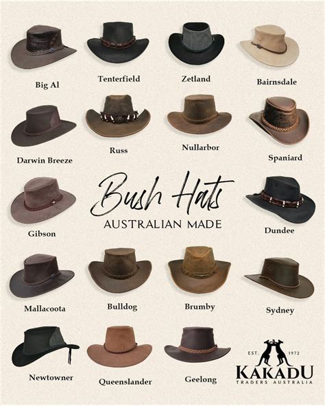 Australian Made Bush Hats Leather Hats For Men
