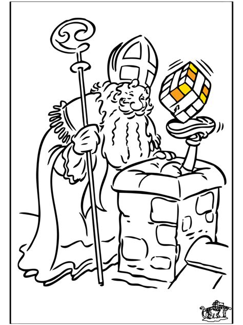 Sinterklaas Kleurplaten Nikolaus Ausmalen Weihnachtsmann Sint Sankt
