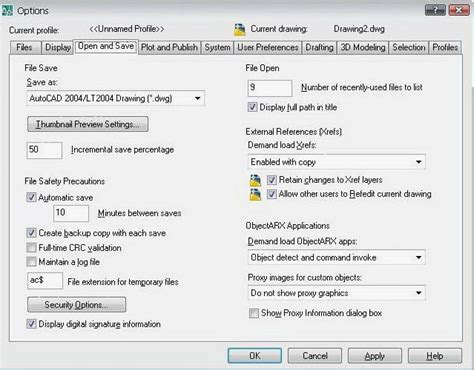 AUTOCAD DRAWINGS AUTOCAD BASIC AutoSave Backup And Recovery