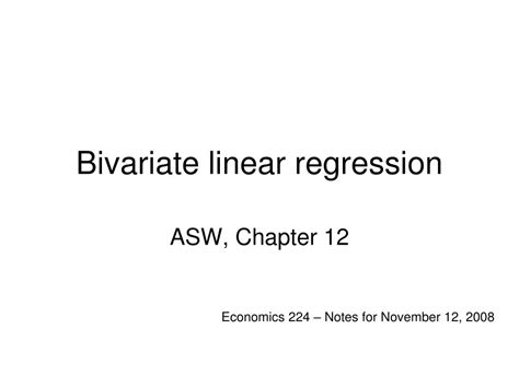 Ppt Bivariate Linear Regression Powerpoint Presentation Free