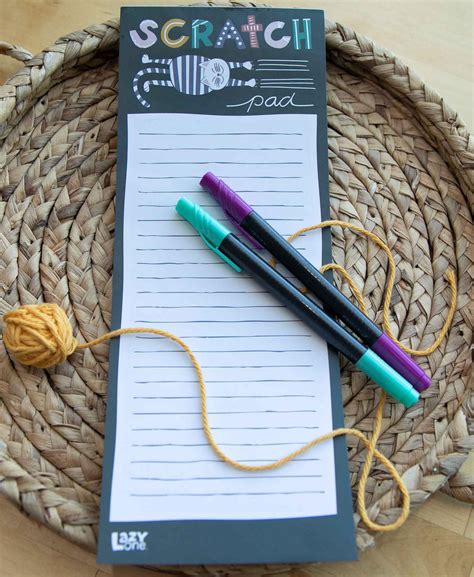 Scratch Pad Blue Cat Notepad