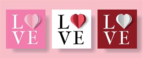 발렌타인 데이에 대한 3d 하트와 단어 사랑을 가진 종이 컷 카드 0명에 대한 스톡 벡터 아트 및 기타 이미지 0명 2월 3차원 형태 Istock