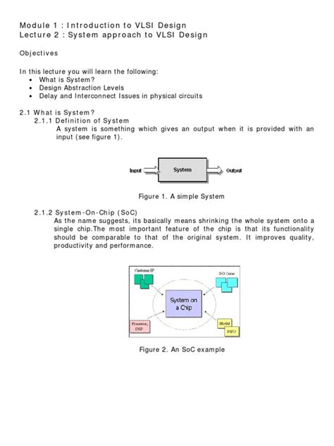 Module 1 Introduction To Vlsi Design Lecture 2 System Approach To Vlsi Design Pdf