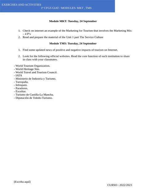 Activities Exercises Modules Mkt Tms Copia Pdf