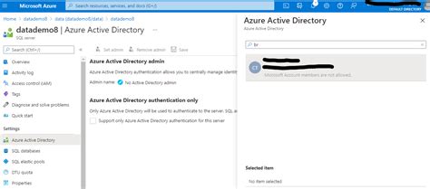Cannot Set Azure Active Directory Admin In Azure Sql Database Stack