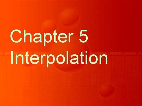 Numerical Analysis Lecture Chapter Interpolation Finite
