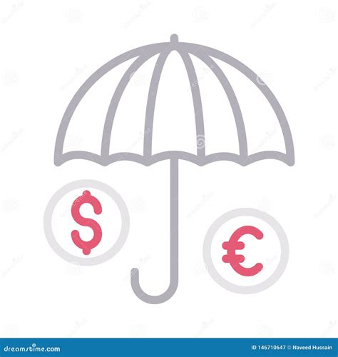 Secure Money Thin Line Color Vector Icon Stock Vector Illustration Of Finance Object 146710647