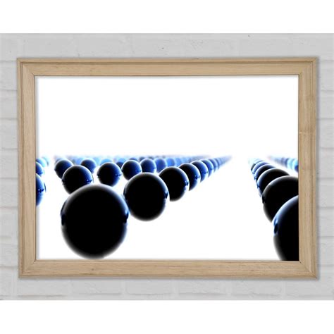 Ebern Designs Black Ball Line Up Single Picture Frame Art Prints