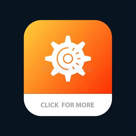 Cog Gear Setting Idea Mobile App Button Android And Ios Glyph Version Stock Vector