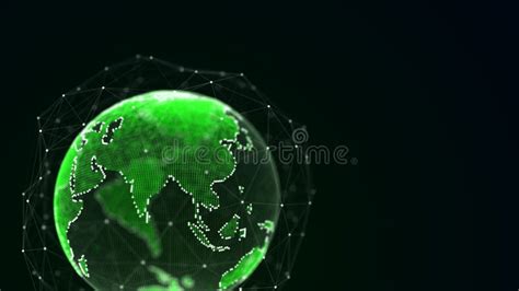 Virtual Planet Earth With Data Connection Network Technological Digital Globe World Background