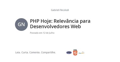 Php Hoje Relevância Para Desenvolvedores Web