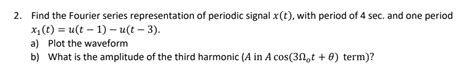 solved find the fourier series representation of periodic