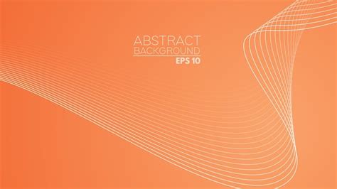 Premium Vector Orange Abstract Background With Curve Line