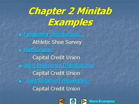 Guide To Using Minitab 14 For Basic Statistical