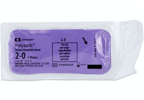 New Covidien L 3 L3 Polysorb 2 0 Undyed 12 X 18 Strands 12 Strands