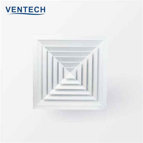 Air Terminal Way Diffuser Ventilation Square Diffuser With Plenum Air Diffuser And Ceiling