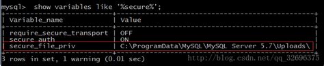 Mysql 报错error Code 1290 The Mysql Server Is Running With The Secure