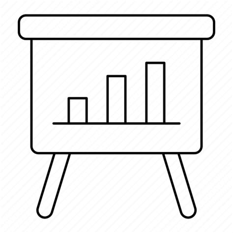 Whiteboard Presentation Data Class Study School Icon Download On