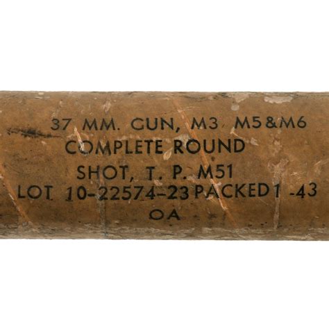 Original U S Wwii Inert 37mm M80 Armor Piercing Round For The Brownin