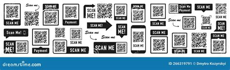 qr code set scan me scan qr code icon template scan me qr code for