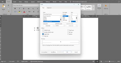 How To Add A Superscript Or Subscript In Word Clickup