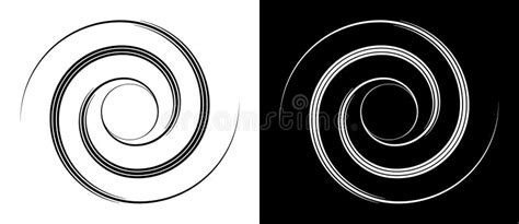 Circle Abstract Background With Lines In Spiral Illusion Of Dynamic Transition Stock Vector