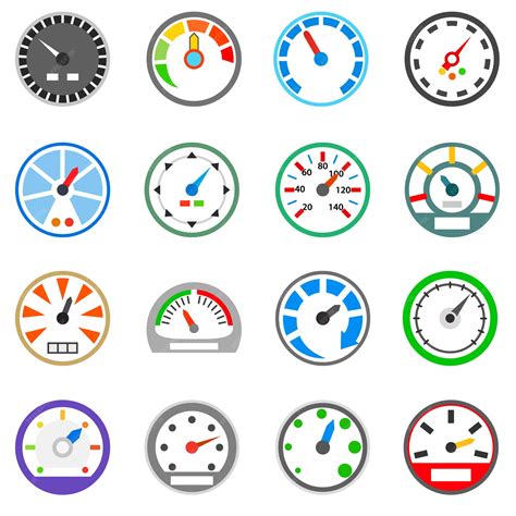 Premium Vector Speedometer Icons Set