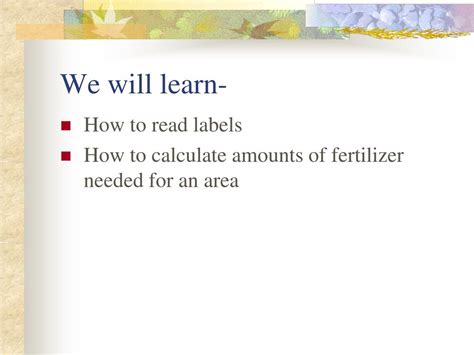Ppt Fertilizer Labels And Calculations Powerpoint Presentation Free