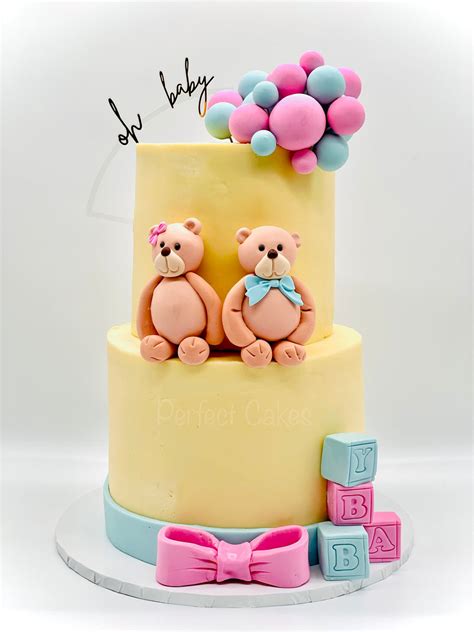 Pink Or Blue Gender Reveal Cake Perfect Cakes Perth