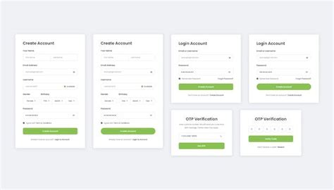 Premium Psd Login Signup And Verify User Registation Pages For Web And Mobile Ui Design