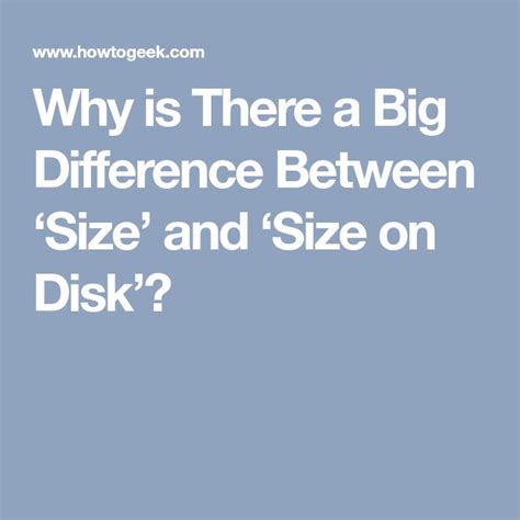 Why Is Size And Size On Disk Different Design Talk
