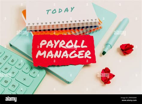 Conceptual Display Payroll Manager Word Written On Maintains Payroll Information By Designing