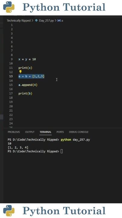 Chained Assignment In Python Python Tutorial Youtube