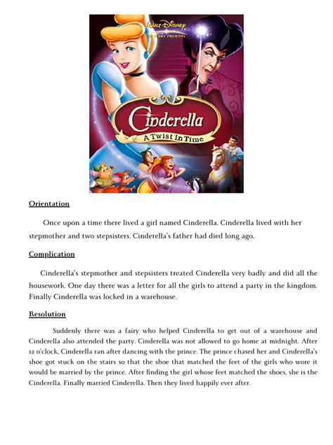 Generic Structure Of Cinderella Pdf