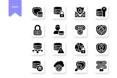 Database Security Icon Pack Icons Ft Security And Database Envato