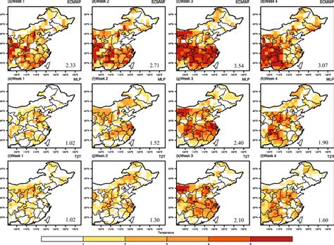 Spatial Distribution Of Absolute Error For Different Forecasts