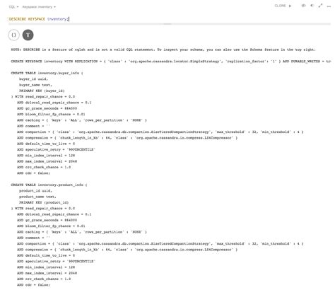 Creating Keyspaces And Tables With Datastax Studio Datastax