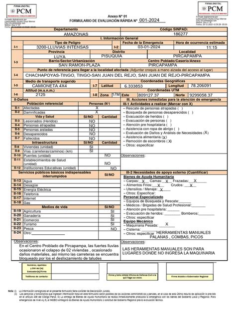 Anexo N°01 Formulario Evaluacion Rapida Pdf