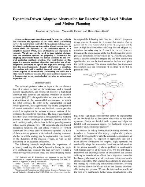 Pdf Dynamics Driven Adaptive Abstraction For Reactive High Level